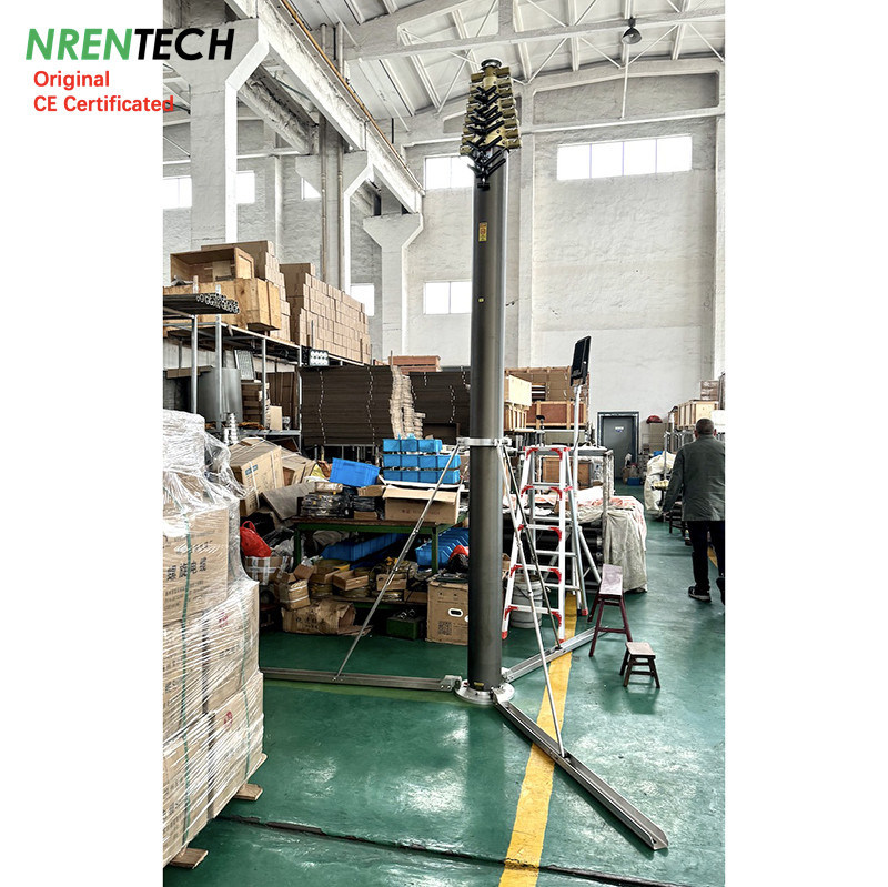 20m lockable pneumatic telescopic mast 30kg payloads-3.7m closed height ...