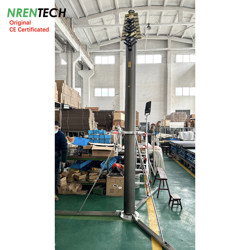 20m lockable pneumatic telescopic mast 30kg payloads-3.7m closed height ...