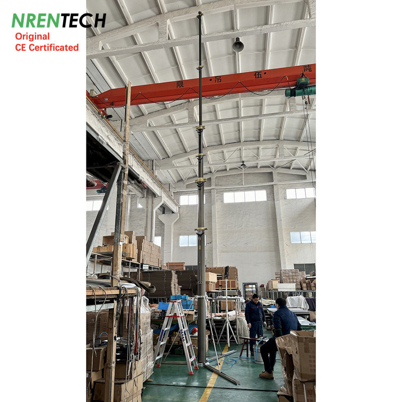 20m lockable pneumatic telescopic mast 30kg payloads-3.7m closed height ...