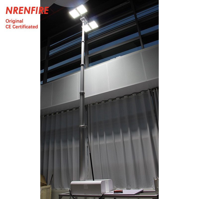 fire truck mounted pneumatic telescopic mast, vehicle roof mount mast ...
