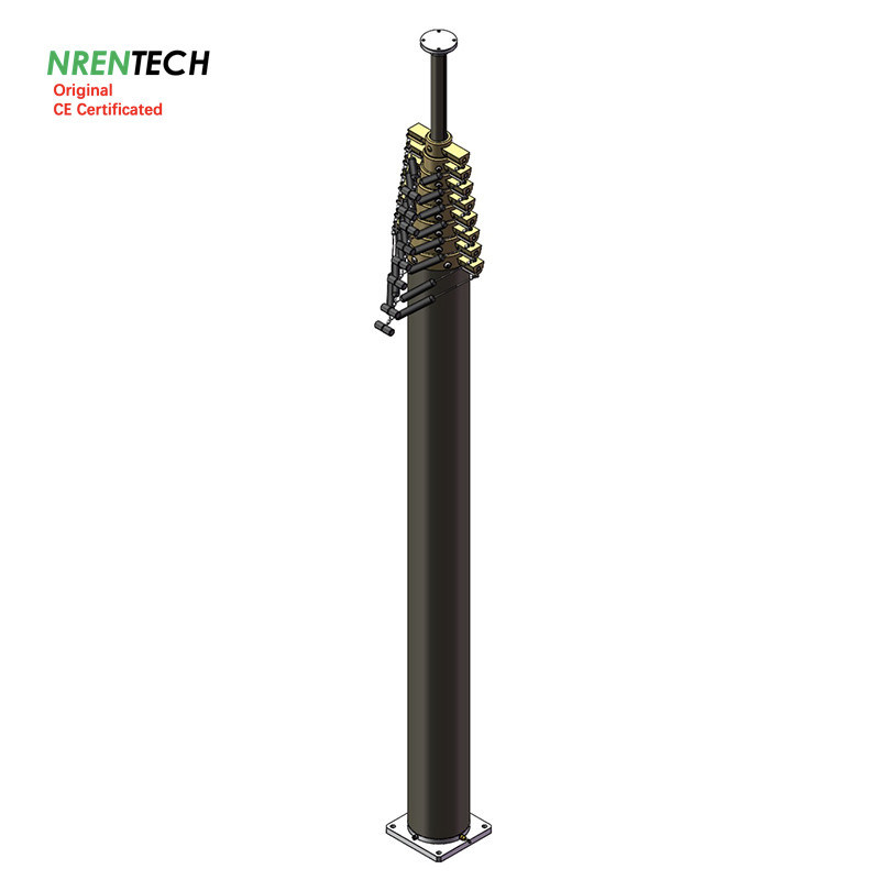 15m lockable pneumatic telescopic mast 30kg payloads 2.8m closed height ...