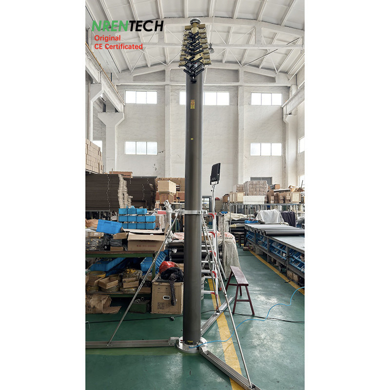 15m lockable pneumatic telescopic mast 30kg payloads 2.8m closed height ...