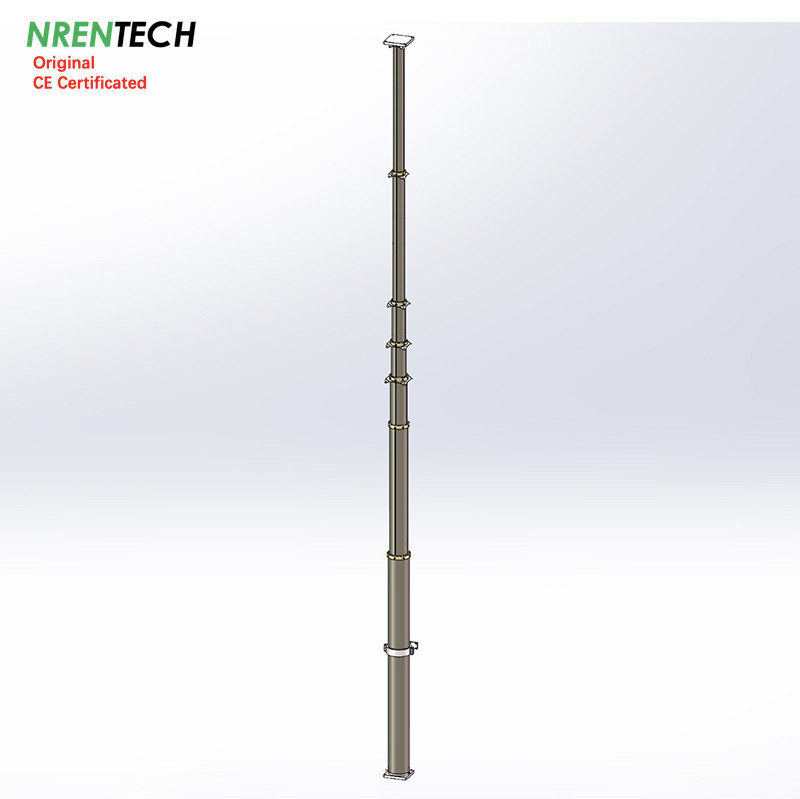 18m-400kg heavy duty payloads non-lockable pneumatic telescopic mast for antenna poles