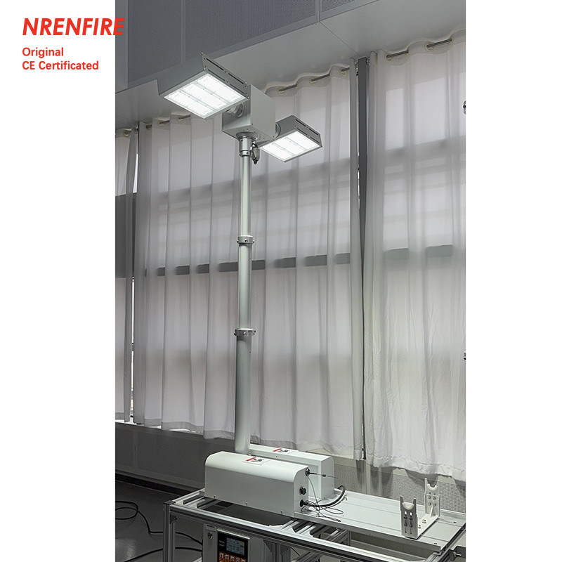 1.8m pneumatic telescopic mast light for fire vehicle, pan tilt light ...