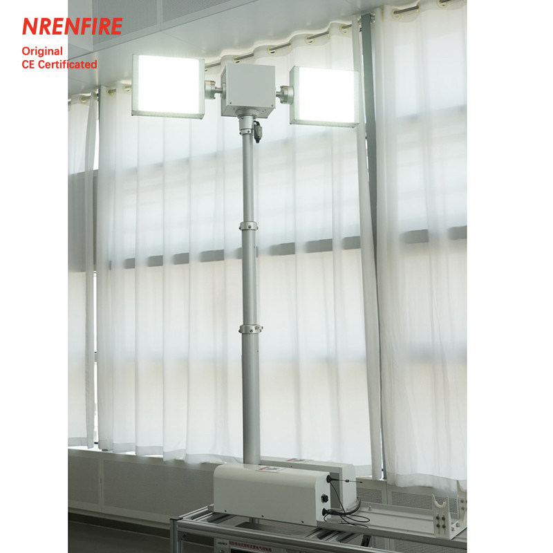 1.8m pneumatic telescopic mast light tower for fire vehicle, pan tilt ...