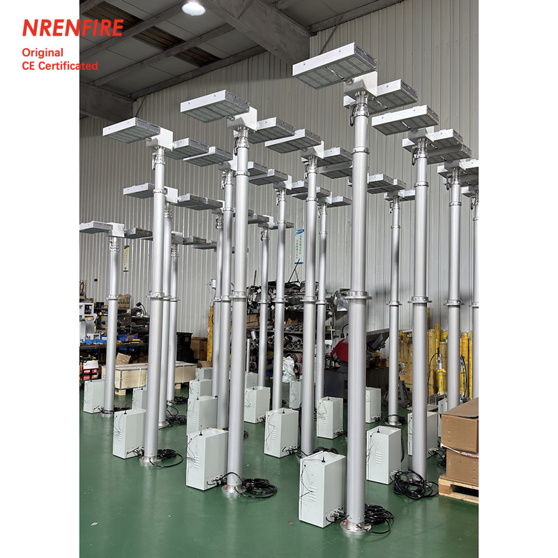 6m fire truck mounted pneumatic telescopic light mast tower for fire ...