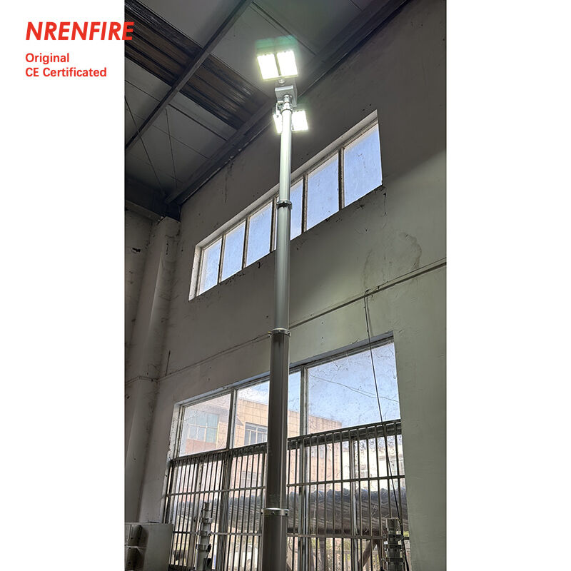 vertical mounted 7.5m pneumatic telescopic mast light tower for fire ...