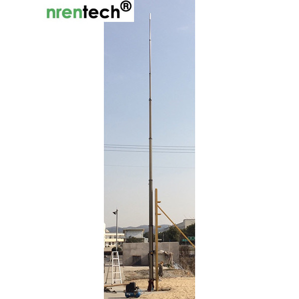 15m pneumatic telescopic mast-NR-2750-15000-30 for mobile antenna mast ...