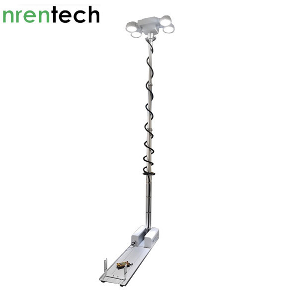 3.8m vehicle roof mount pneumatic telescopic mast light tower for fire ...