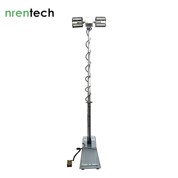 3.8m roof mounted foldable mast light tower-pneumatic telescopic mast ...