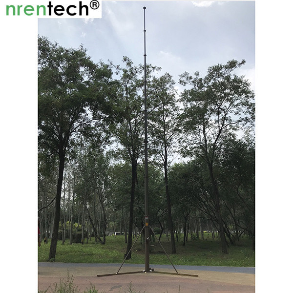 12m crank manual telescopic mast, crank antenna mast, telescpic mast ...