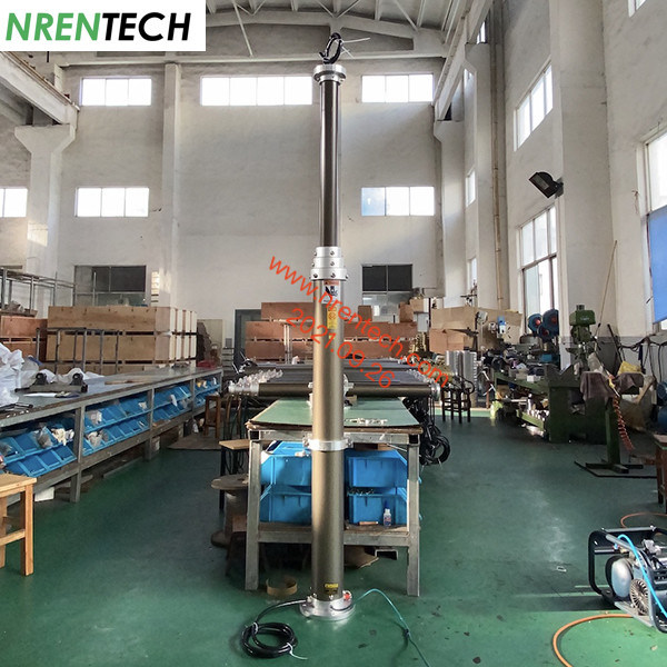 4.5m mobile CCTV pneumatic telescoping mast for mobile surveillance ...