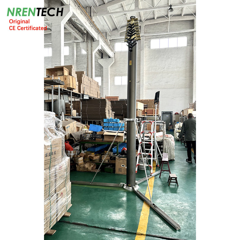 20m lockable pneumatic telescopic mast 30kg payloads-3.7m closed height ...