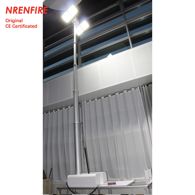 4x180W LED mounted roof mast light 4.5m pneumatic telescopic mast ...
