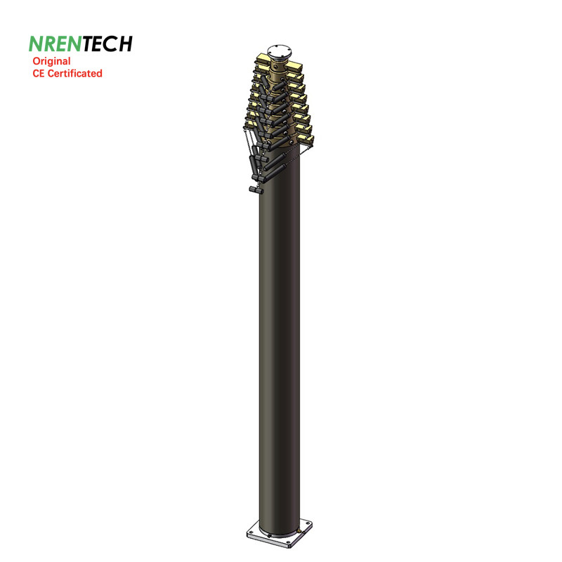 15m lockable pneumatic telescopic mast 30kg payloads 2.8m closed height ...