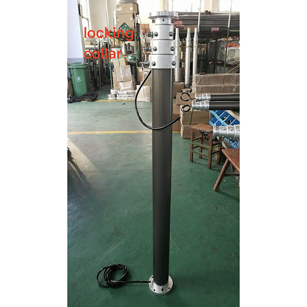 4.2m pneumatic telescopic mast for mobile CCTV trailer 1.5m retracted ...