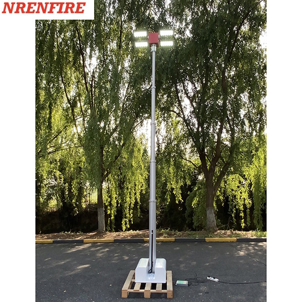 4x120W LED lamps mounted roof mast light 4.5m pneumatic telescopic mast ...