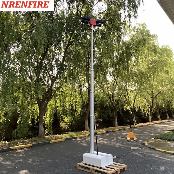 4x120W LED lamps mounted roof mast light 4.5m pneumatic telescopic mast ...