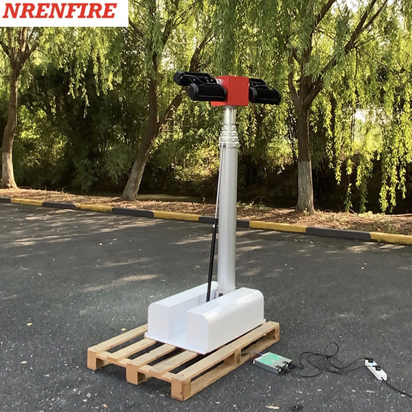 4x120W LED lamps mounted roof mast light 4.5m pneumatic telescopic mast ...